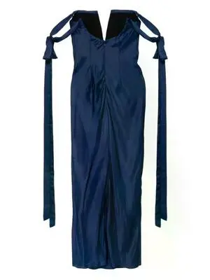 Alejandra Alonso Rojas Plunging Bias-cut Gown