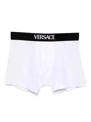 Versace Logo-waistband Briefs - White