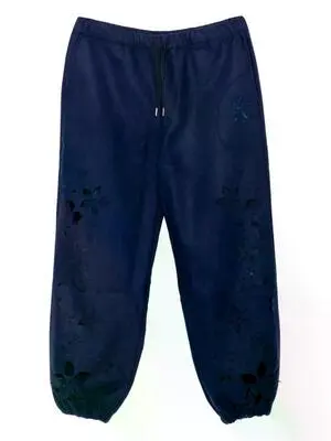 JUNTAE KIM Laser-cut Flower Track Pants