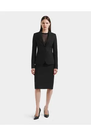 Rudsak Fitted Blazer With Vegan Leather Elbow Patches