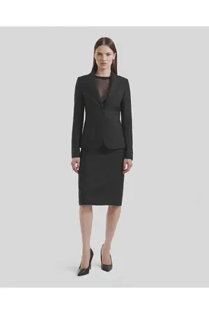 Rudsak Fitted Blazer With Vegan Leather Elbow Patches