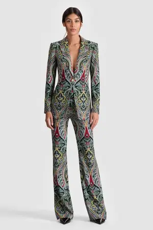 Alice + Olivia Breann Printed Blazer - Natural