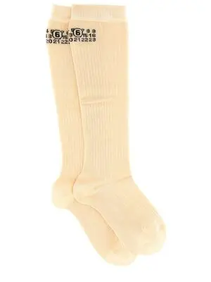 MAISON MARGIELA Knee High Socks - Beige