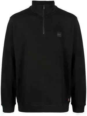 BOSS High-neck Half-zip Sweatshirt - Black
