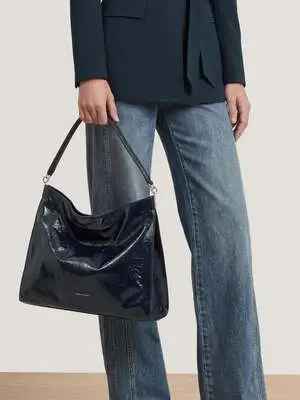 Veronica Beard Vida Shoulder Bag - Navy