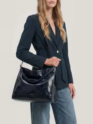 Veronica Beard Vida Shoulder Bag - Navy