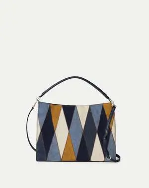 Veronica Beard Vida Patchwork Shoulder Bag