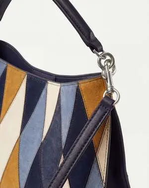 Veronica Beard Vida Patchwork Shoulder Bag