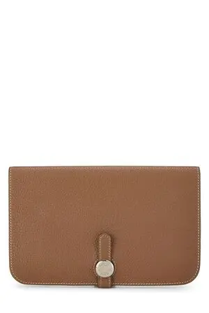 Hermès Gold Togo Dogon Wallet - Brown