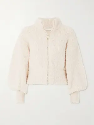 Zimmermann Wool-blend Bouclé-knit Cardigan