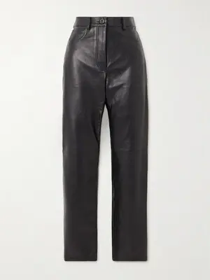 Giuliva Heritage Leather Straight-leg Pants