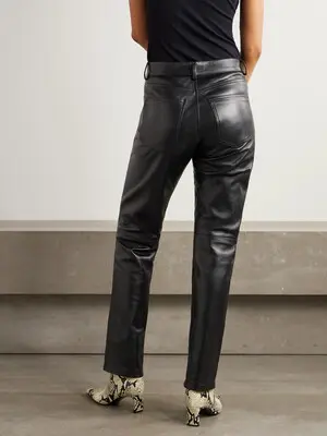 Giuliva Heritage Leather Straight-leg Pants