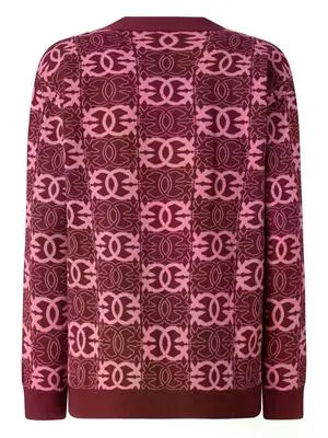 Pinko Love Birds-intarsia Cardigan - Red