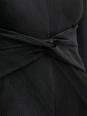 Dkny Ribbed Knot-detail Mini Dress