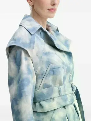 IRO PARIS Cloud-print Belted Jacket