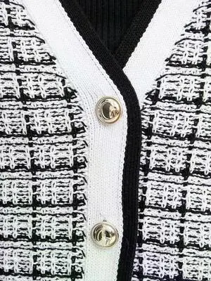 Guess Checked Buttoned Cardigan