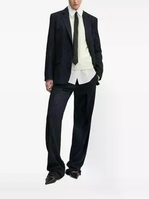 Hugo Pinstripe Buttoned Suit Jacket