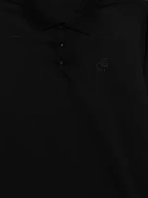 Karl Lagerfeld Embroidered-logo Cotton Polo Shirt