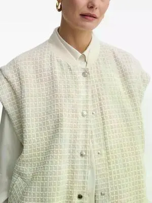 BOSS Grid-pattern Sleeveless Jacket