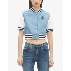 The Kooples Cropped Denim Jacket