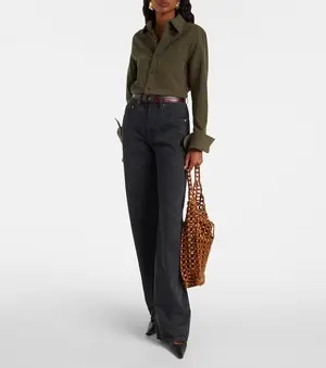 Saint Laurent Le 5 À 7 Large Shoulder Bag - Brown