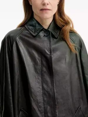 Bally Buttoned Leather Jacket