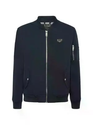Philipp Plein Logo-plaque Bomber Jacket - Blue