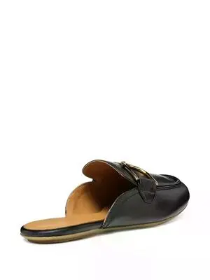 Geox Leather Flat Mules