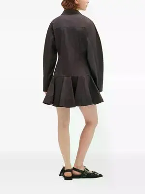 GANNI Button-down Ruffled Dress