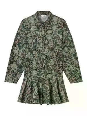 Ganni Green Floral Dresses