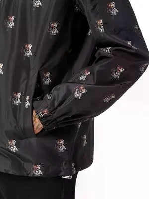 Philipp Plein Teddy Bear Print Hooded Jacket