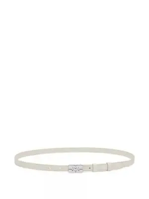 GANNI Logo-buckle Belt - White