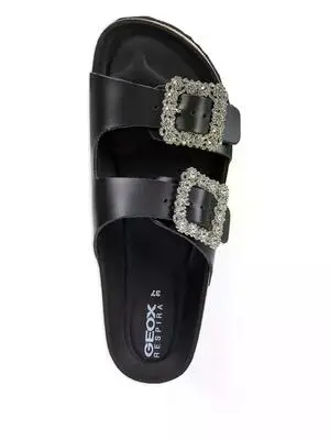 Geox Embellished Buckles Flat Sandals