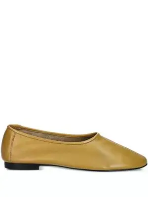By Far Square-toe Leather Flats
