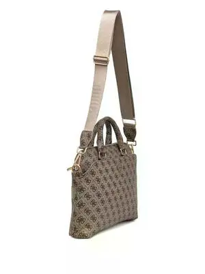 Guess Logo-plaque Top-handle Bag - Brown