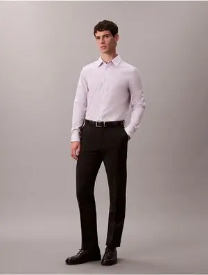 Calvin Klein Supima Stretch Cotton Slim Shirt - Frosty Lilac