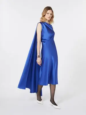 Max Mara Silk Satin Midi Cocktail Dress