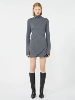 Max Mara Fluid Jersey High-neck Dress