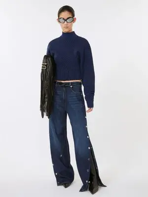 Max Mara 3d Jacquard Wool-blend Jumper