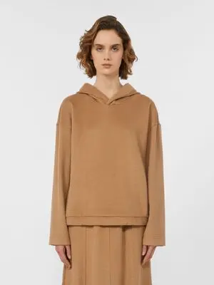 Max Mara Jersey Drap Hooded Sweatshirt