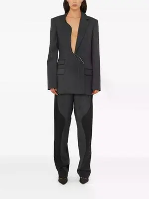 Christopher Esber Torrent Pinstripe Asymmetrical Blazer