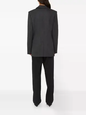Christopher Esber Torrent Pinstripe Asymmetrical Blazer