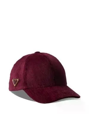 Prada Corduroy Baseball Cap - Red