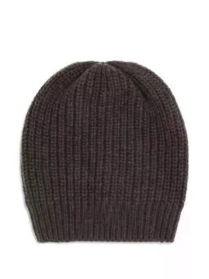 Brunello Cucinelli Ribbed Sequin-embellished Beanie - Brown
