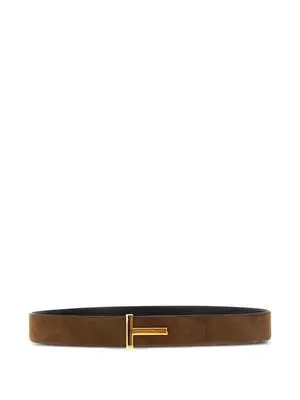 TOM FORD T-buckle Reversible Belt - Brown