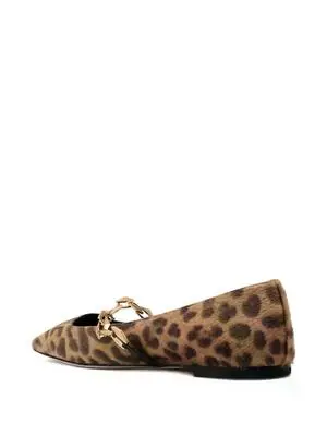 JIMMY CHOO Tilda Leopard-print Ballet Flats