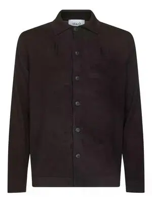 D4.0 Polo-collar Button Shirt - Brown
