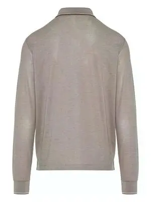 Paul & Shark Long-sleeve Tipped Polo Shirt - Neutrals