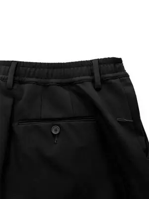 CRUNA Pleated Drawstring Trousers - Black