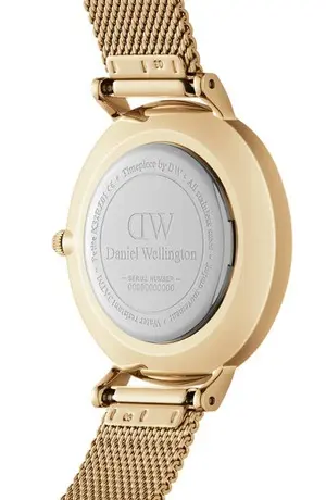 DANIEL WELLINGTON Petite Lumine Mesh Strap Watch - Gold